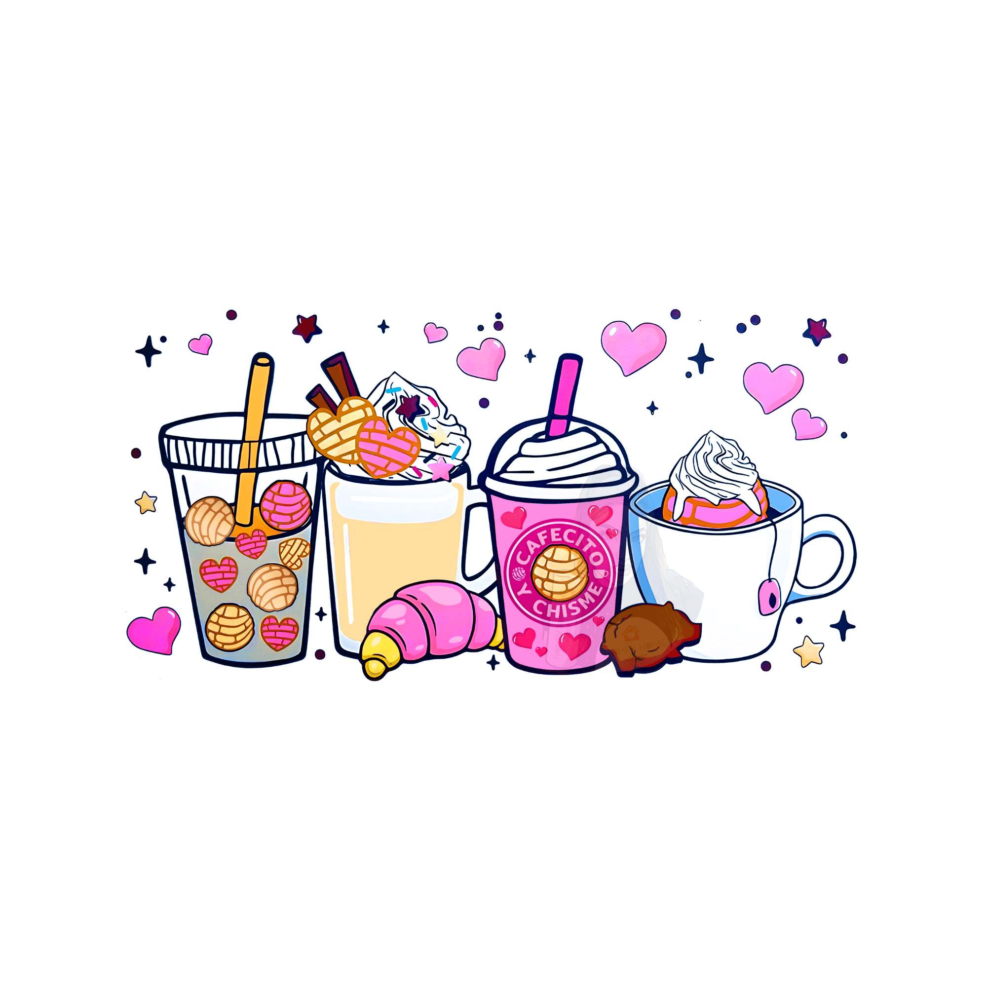 Cafecito Y Chisme 16 Oz Sublimation Libbey Wrap Homeyhome Decor